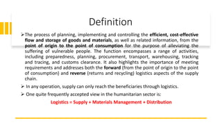 Humanitarian Logistics Management: An Overview | PDF