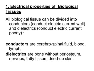 Electrical Currents and Electromagnetic Fields Effects on Biological ...