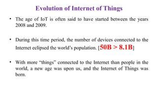 Evolution of Internet of Things an Introduction | PPT