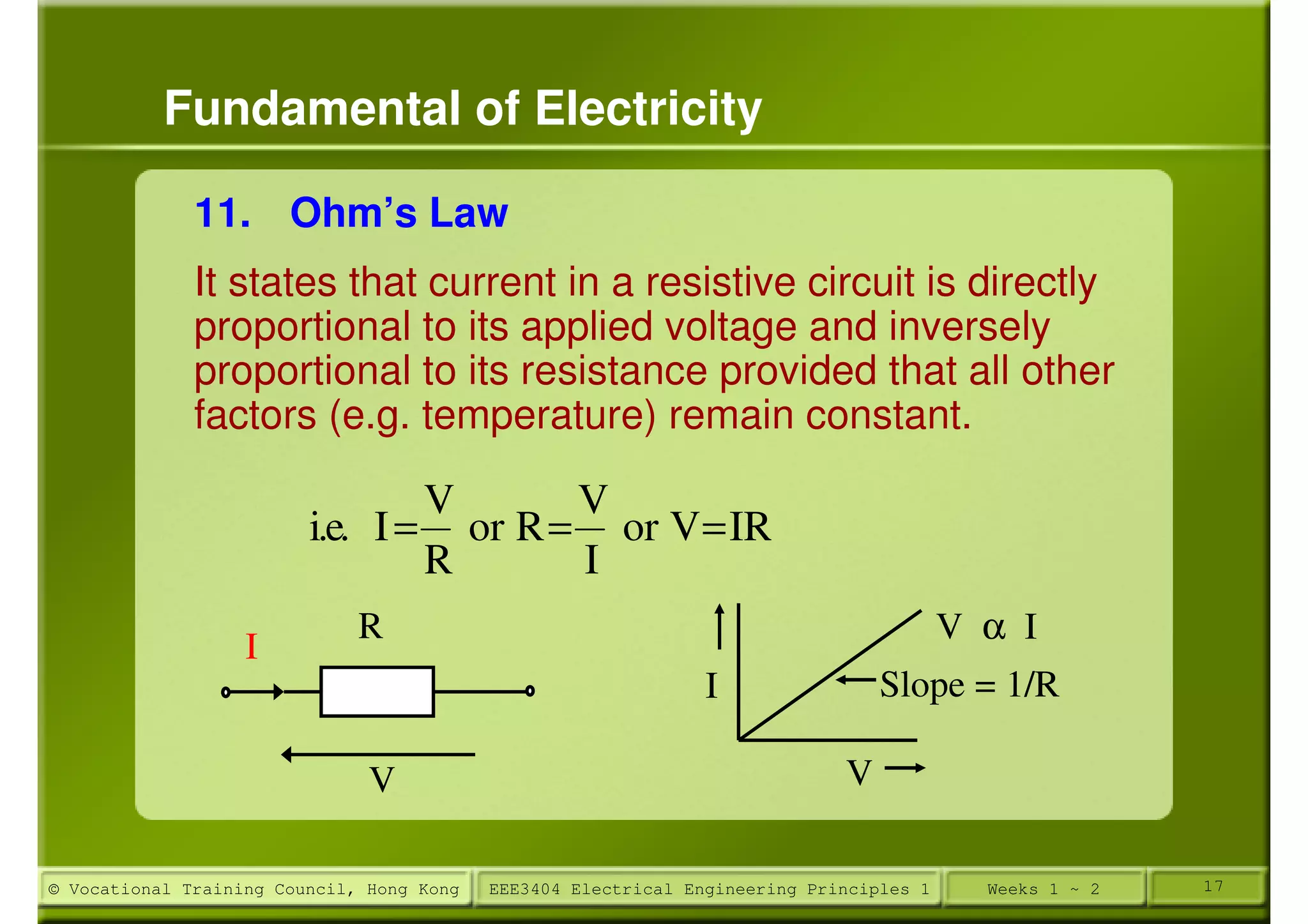 Lecture 1 fundamental of electricity | PDF