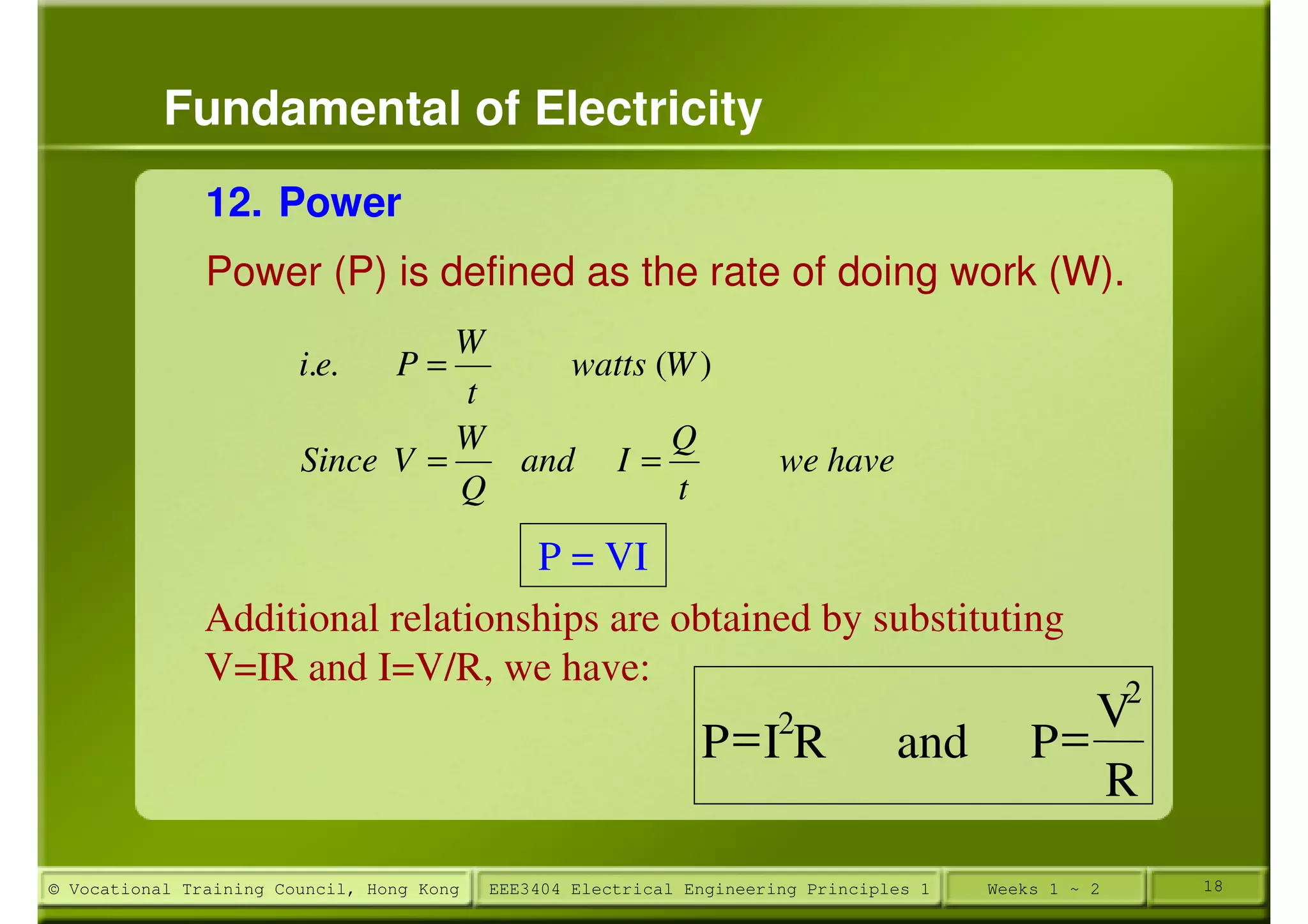 Lecture 1 fundamental of electricity | PDF