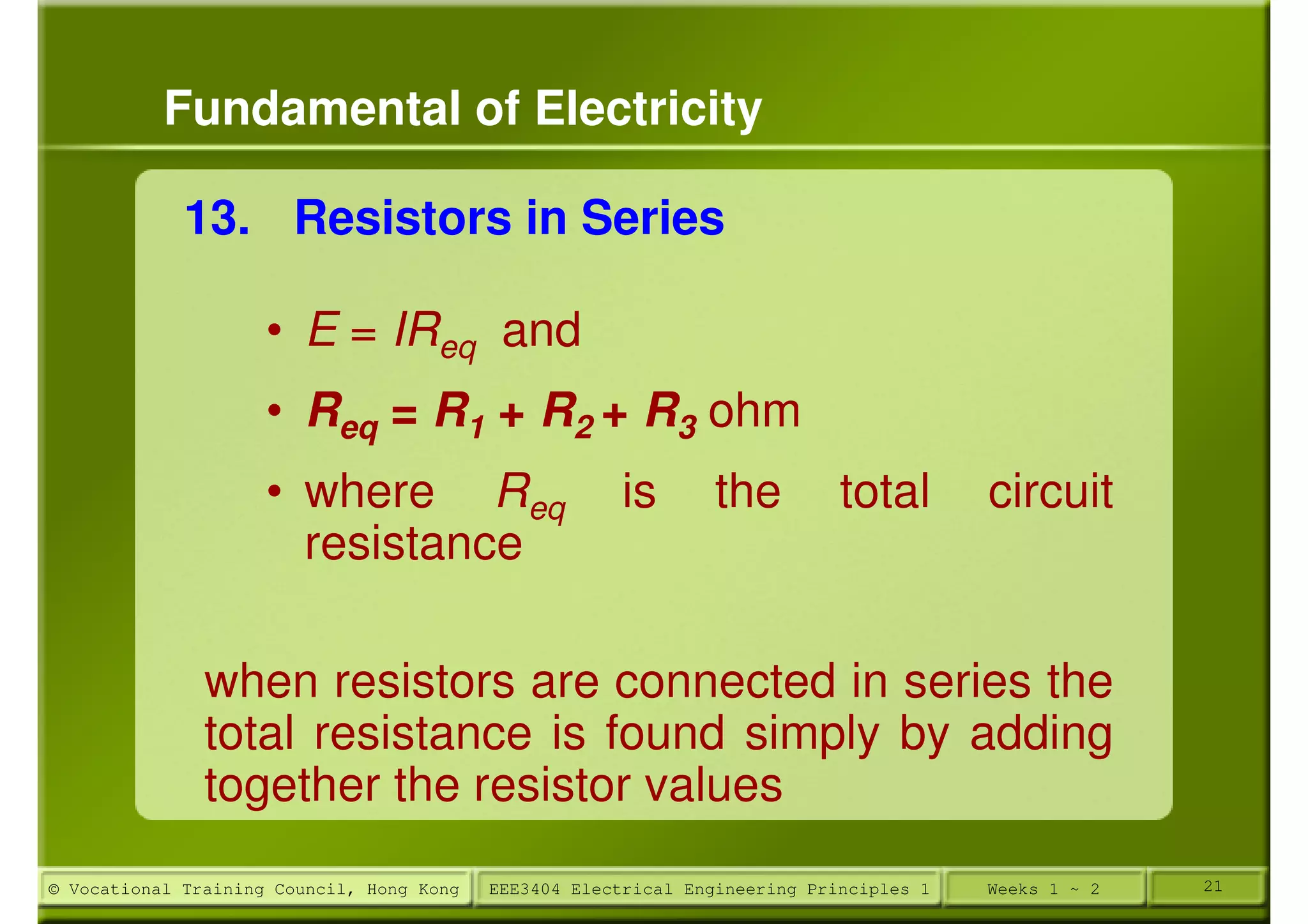Lecture 1 fundamental of electricity | PDF