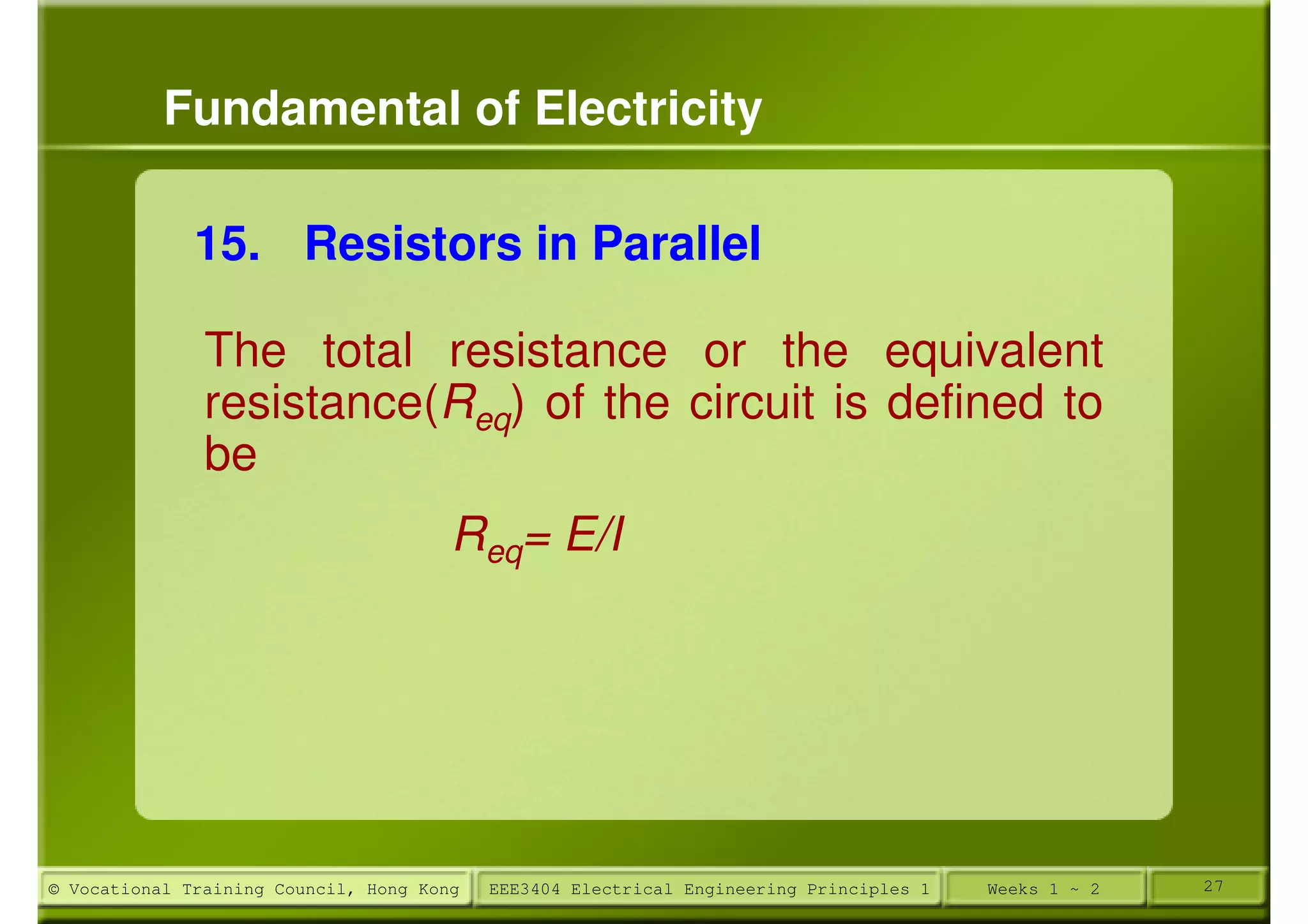 Lecture 1 fundamental of electricity | PDF