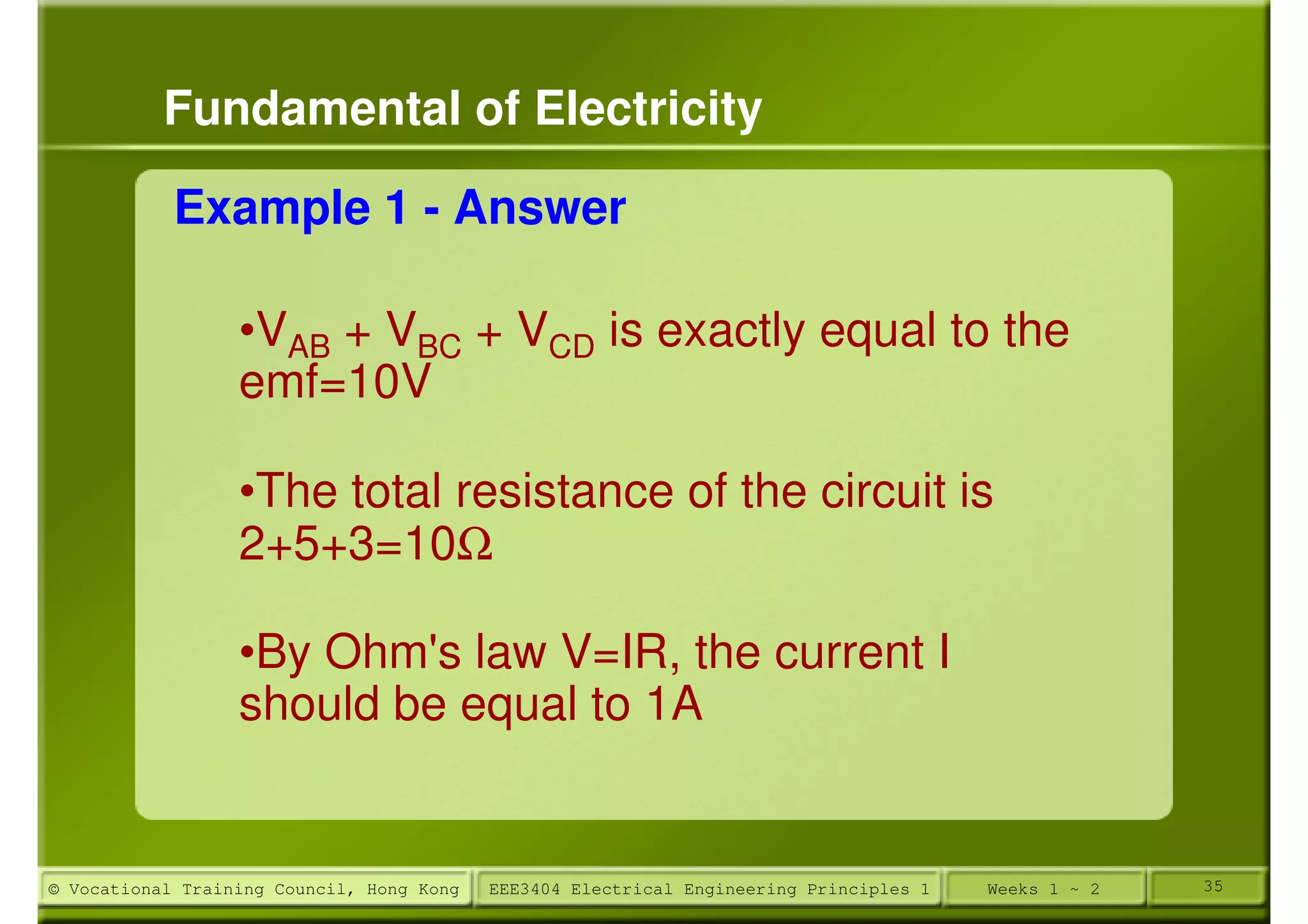 Lecture 1 fundamental of electricity | PDF