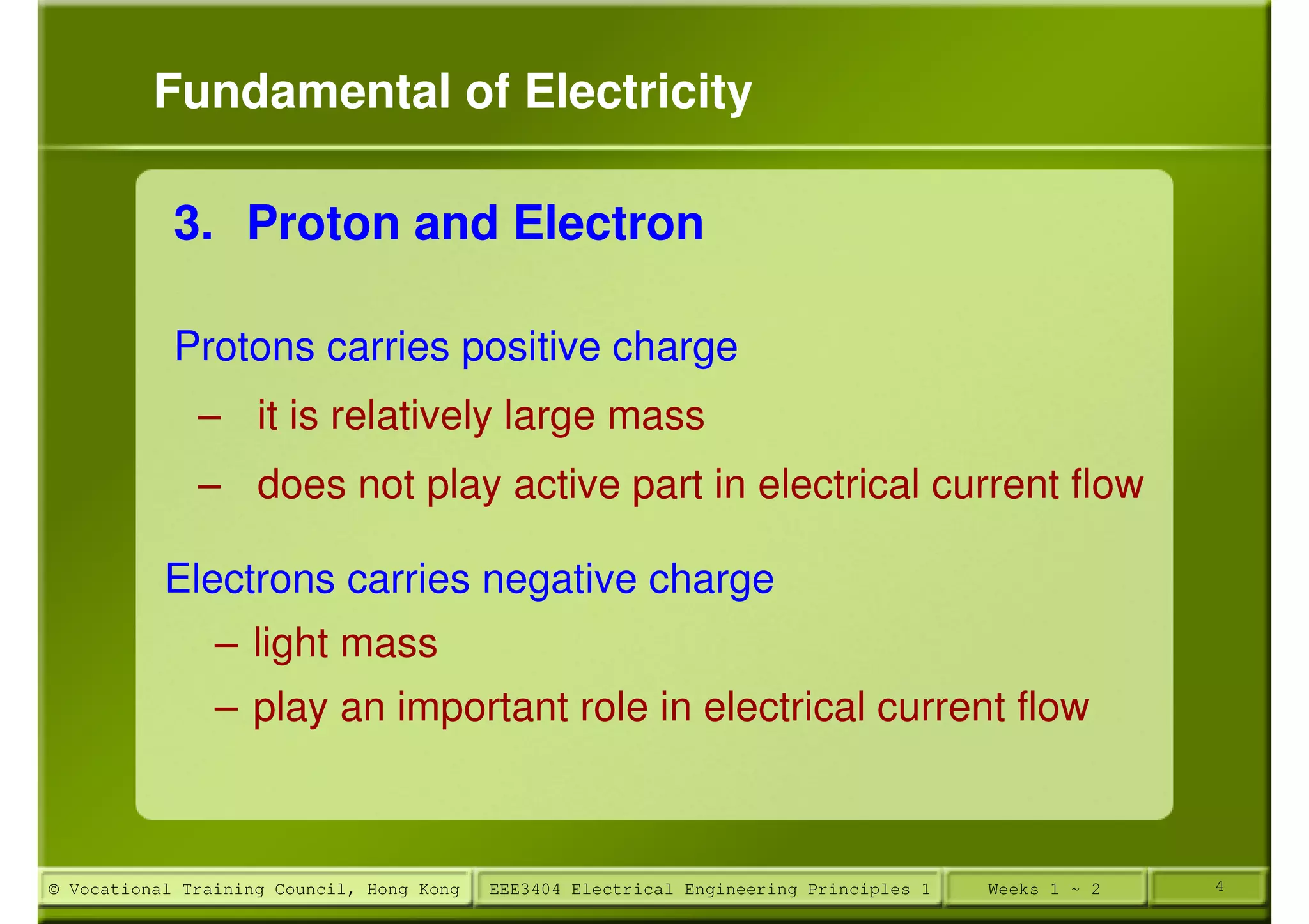 Lecture 1 fundamental of electricity | PDF