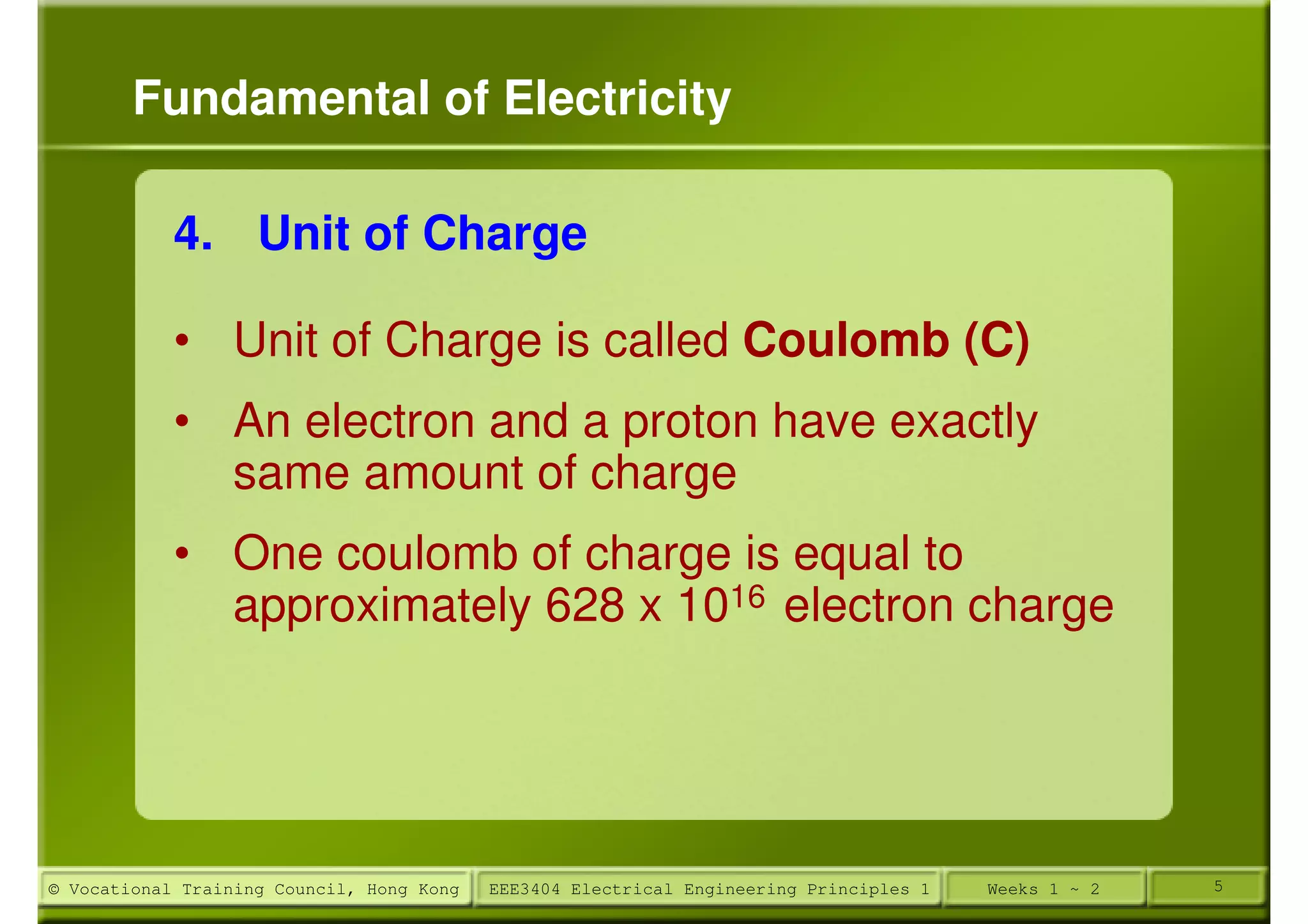 Lecture 1 fundamental of electricity | PDF
