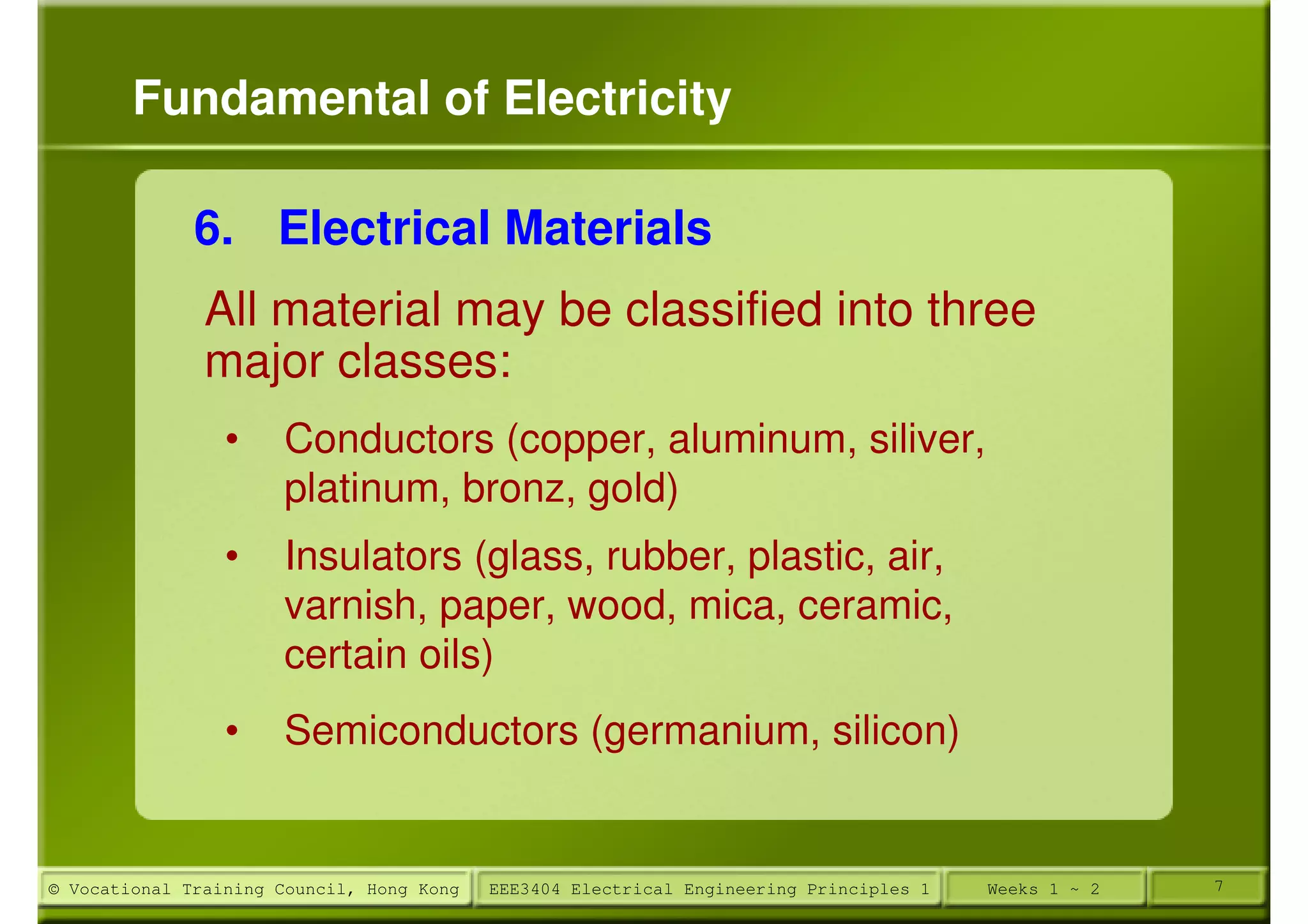 Lecture 1 fundamental of electricity | PDF