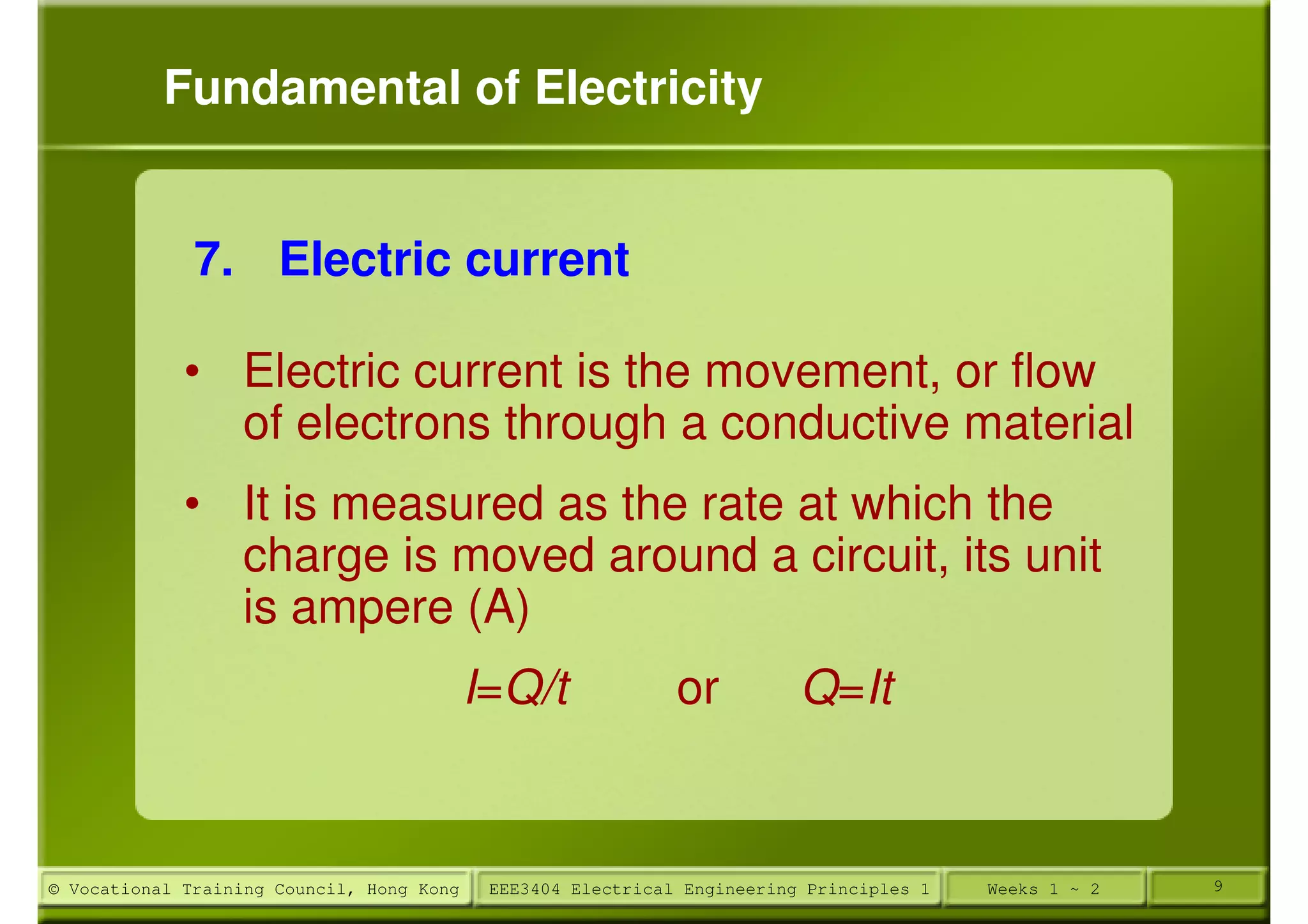 Lecture 1 fundamental of electricity | PDF
