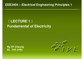 Lecture 1 fundamental of electricity | PDF