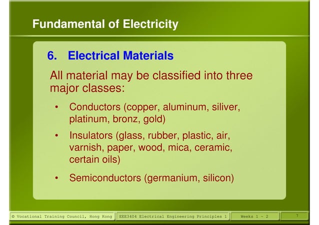 Lecture 1 fundamental of electricity | PDF | Physics | Science