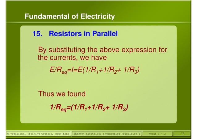 Lecture 1 fundamental of electricity