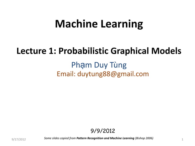 Lecture 1 graphical models | PPTX | Physics | Science
