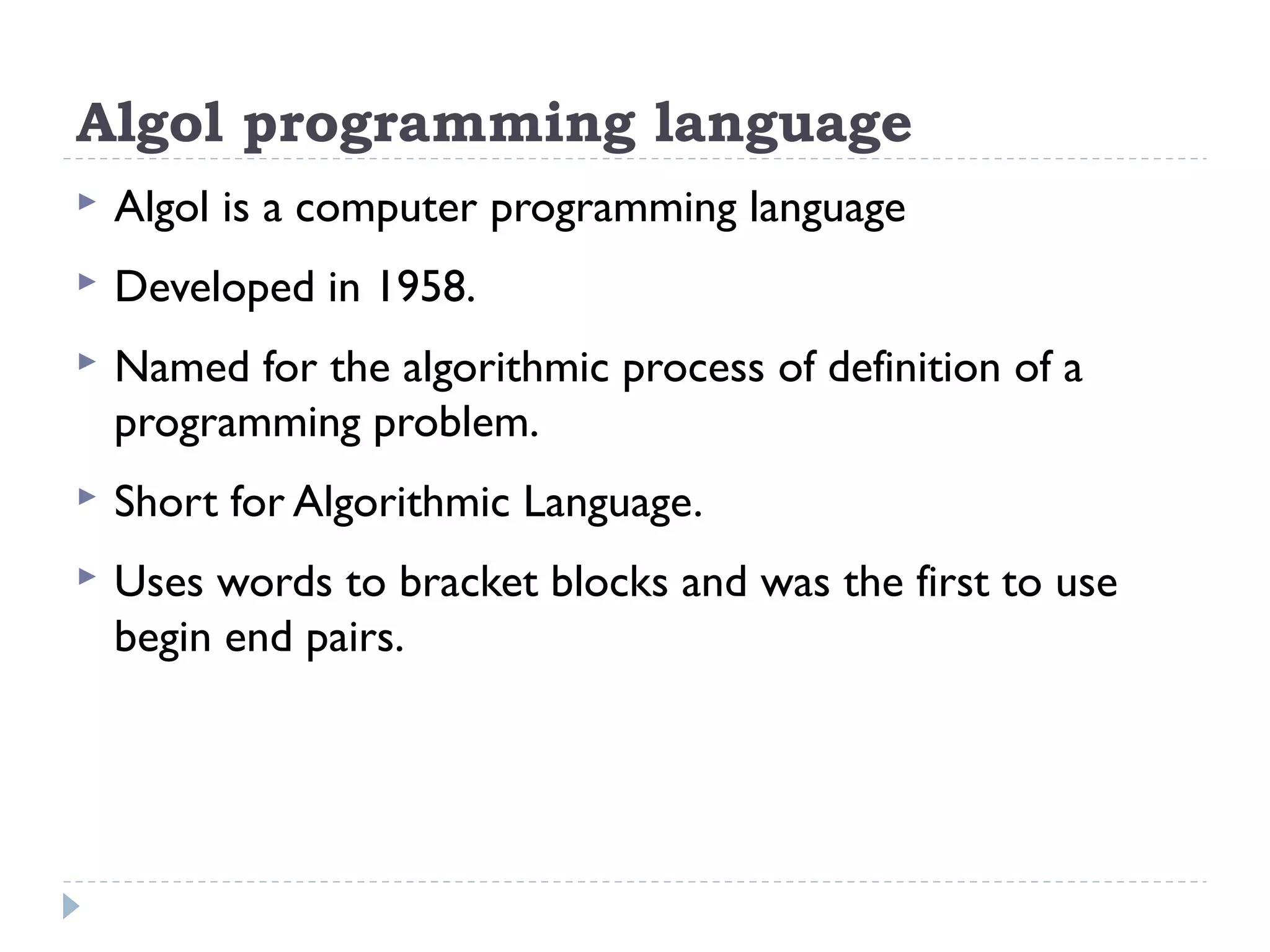 Lecture 1 History Of C Programming Ppt Programming Languages