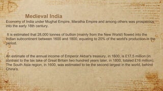 Pre-colonial History of Indian Economy | PPTX