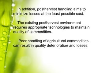 Lecture 1: Importance of Postharvest Technology | PPT