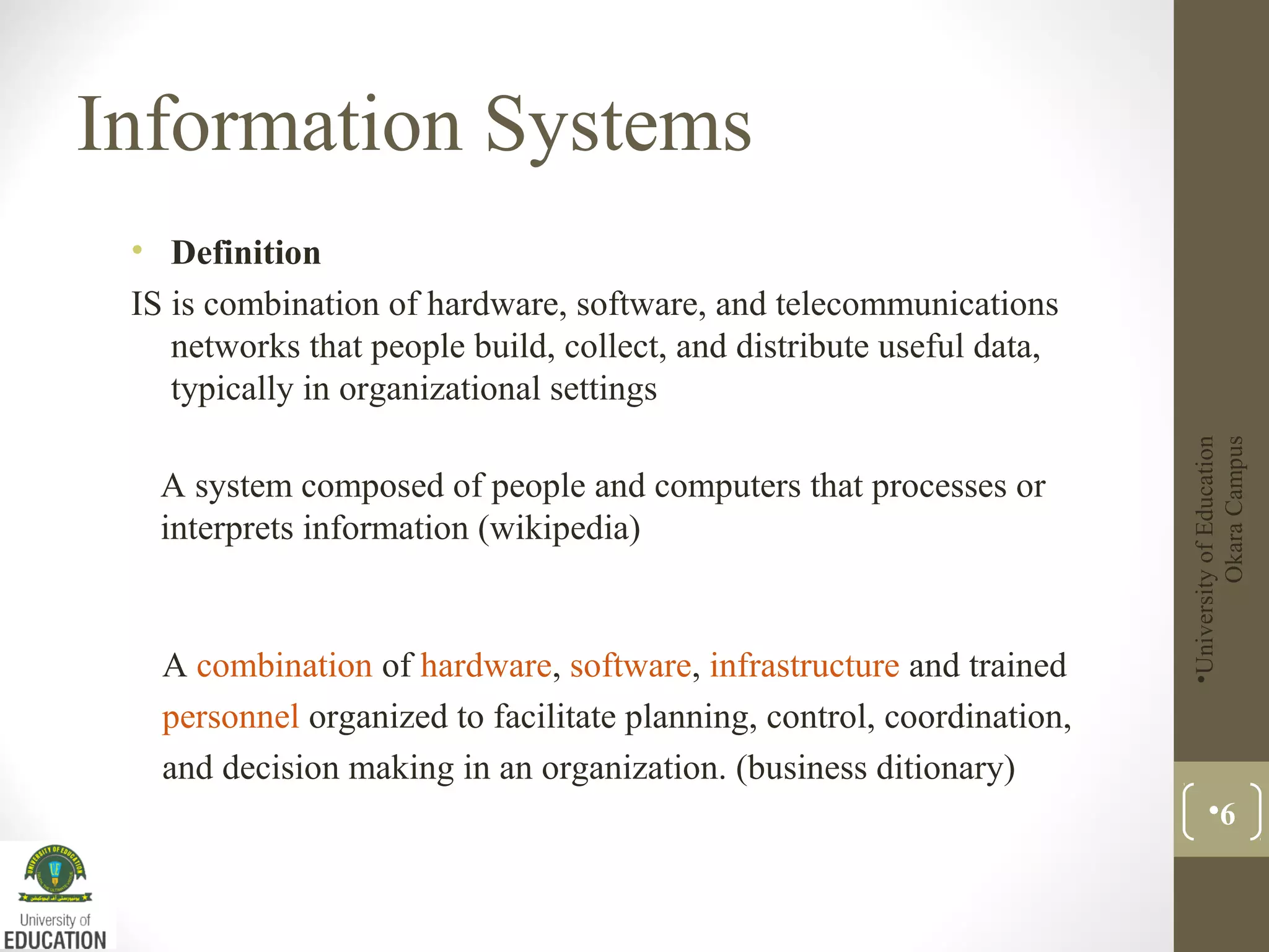 Lecture 1 Information System | PPT