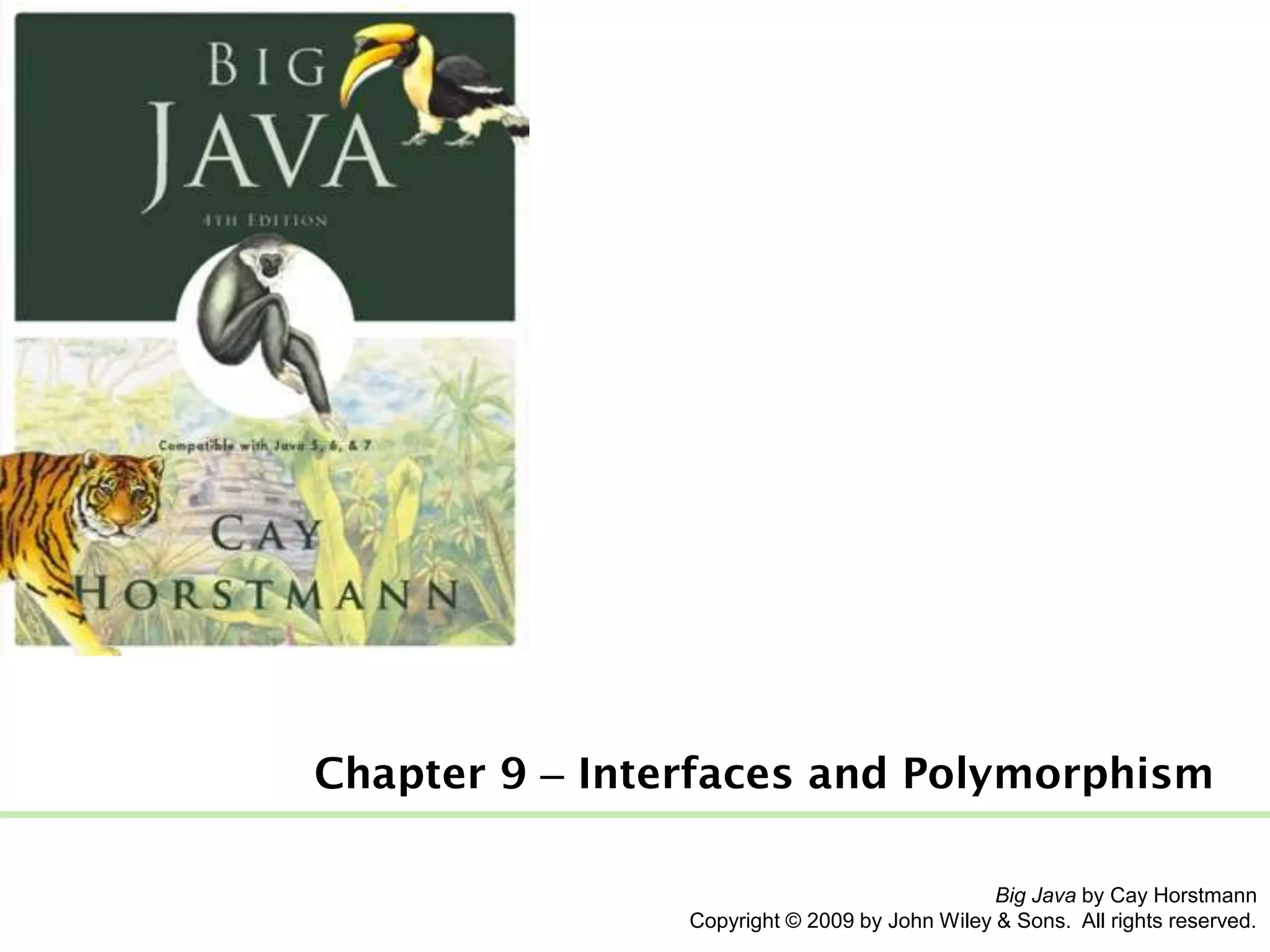 Lecture 1 interfaces and polymorphism | PPT