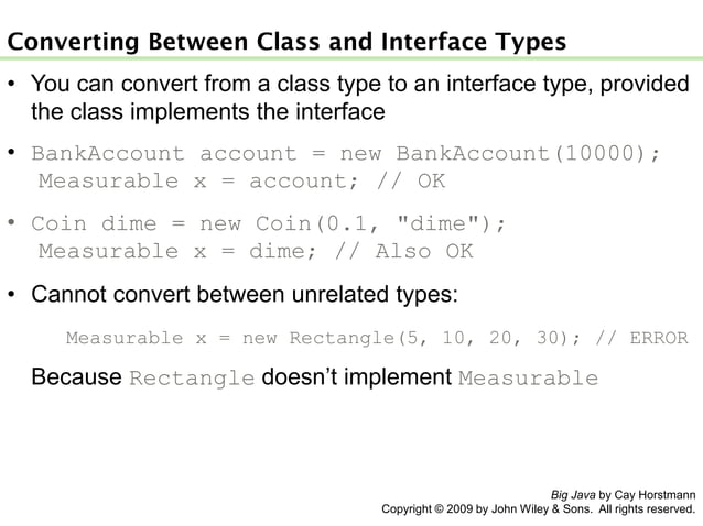 Lecture 1 interfaces and polymorphism | PPT