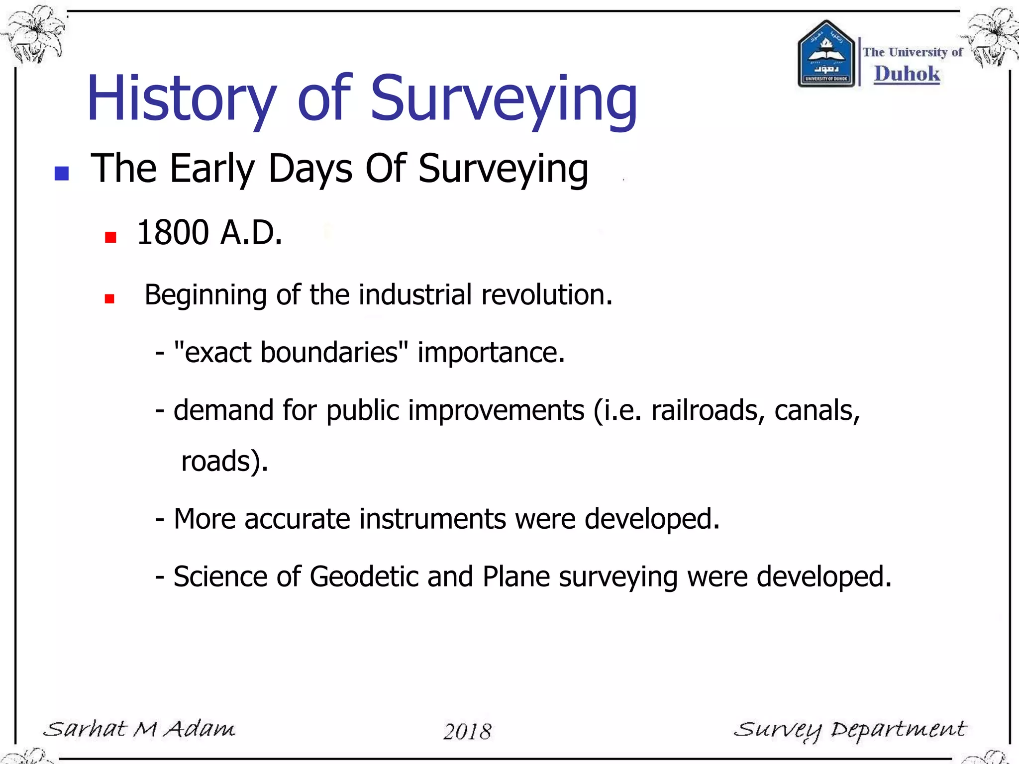 Lecture 1 introdcution to engineering surveying | PDF