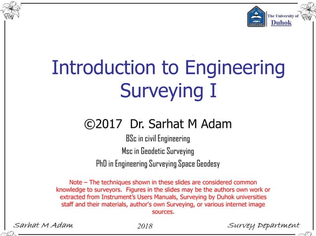 Lecture 1 introdcution to engineering surveying | PDF