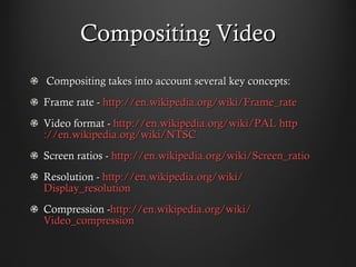 Motion Graphics & Compositing Video | PPT