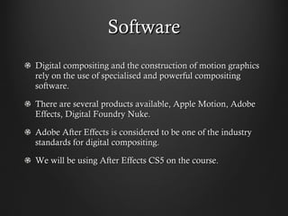 Motion Graphics & Compositing Video | PPT