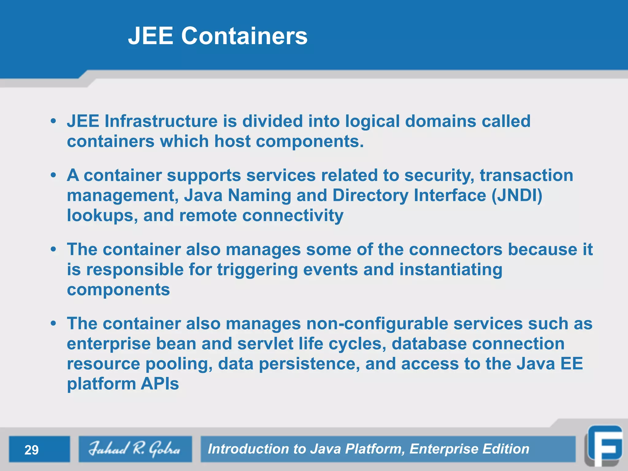 Lecture 1: Introduction to JEE | PDF