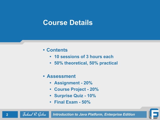 Lecture 1: Introduction to JEE | PPT