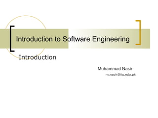Lecture 1 introduction to software engineering 1 | PPT