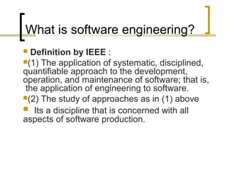 Lecture 1 introduction to software engineering 1 | PPT