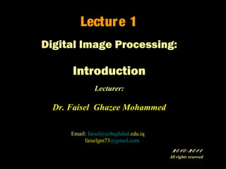 Lecture 1 introduction | PPT