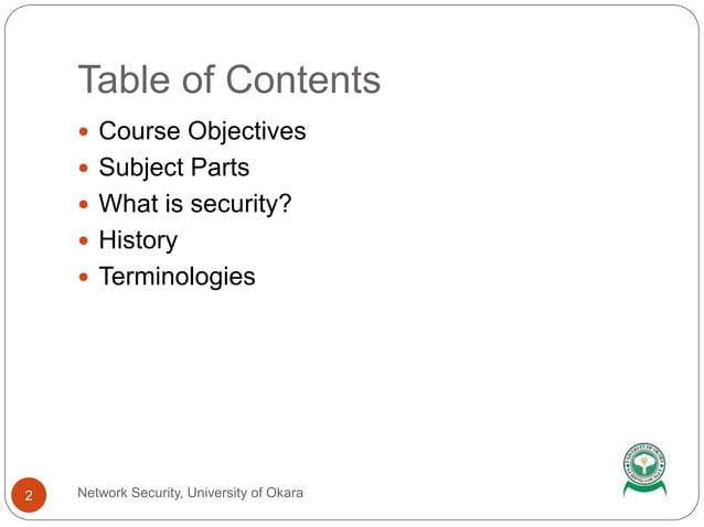 Introduction to Network Security | PPT