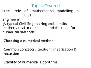 Lecture 1 - Introduction to Numerical Methods | PPTX