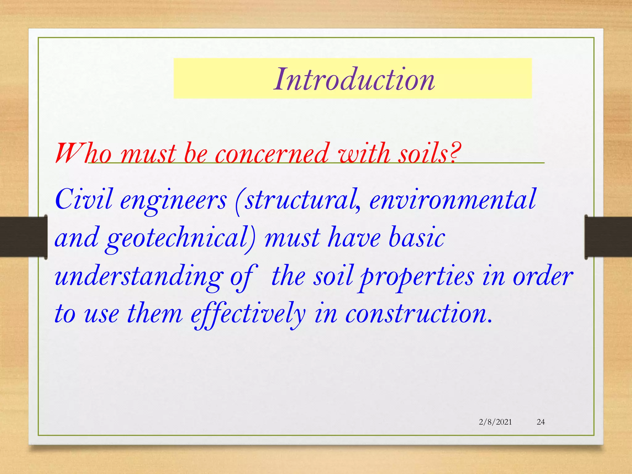 Lecture 1 introduction and properties of soil | PPT
