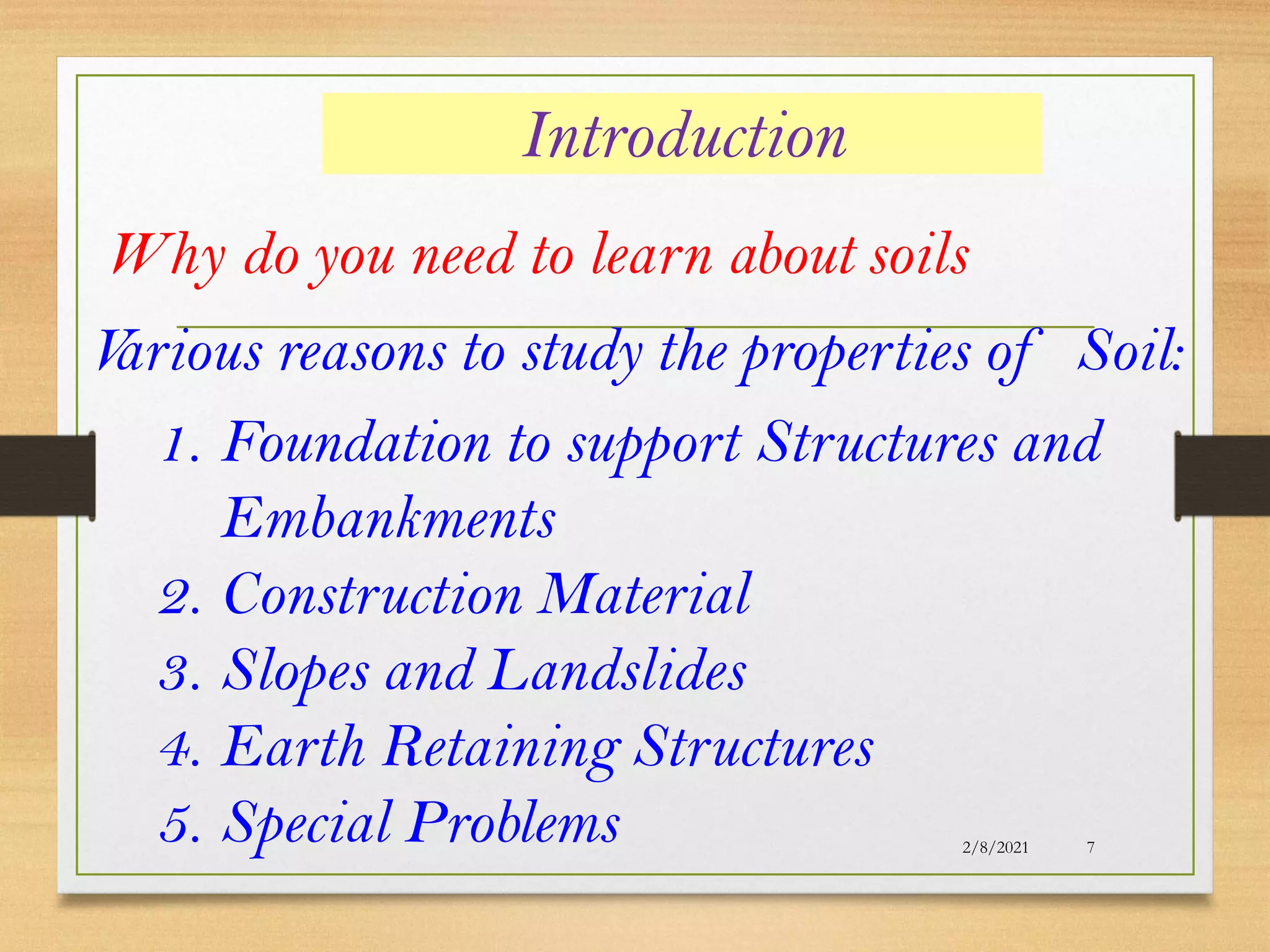Lecture 1 introduction and properties of soil | PPT