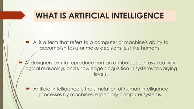 INTRODUCTION TO ARTIFICIAL INTELLIGENCE - Lecture | PPTX | Artificial Intelligence | Technology ...