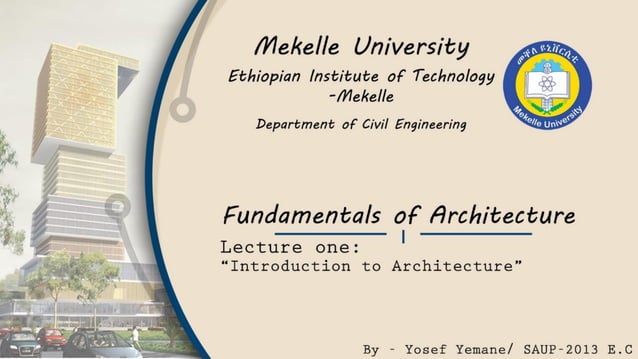 Lecture 1 - Introduction to architecture | PDF