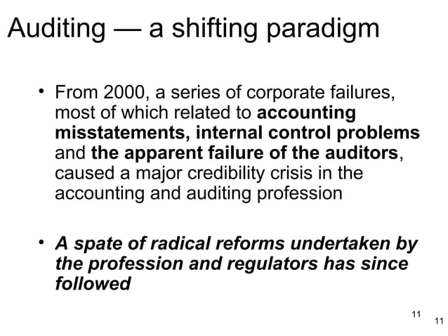 Lecture 1 introduction-to_audit_and_assurance | PPT | Business Accounting & Finance | Business