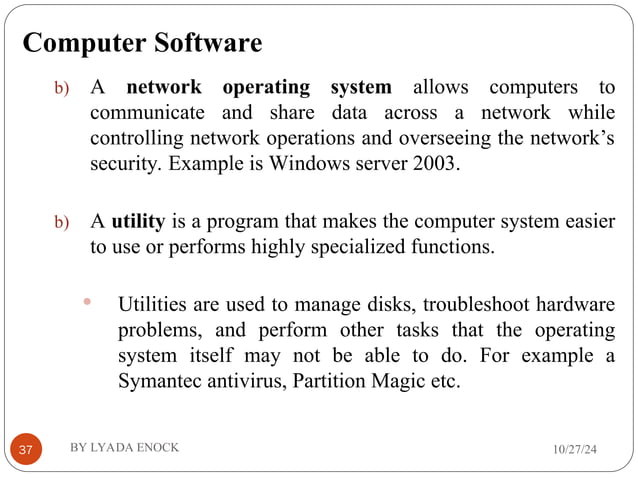 Lecture 1 - Introduction to Computers.ppt | Data Storage and Warehousing | Computing