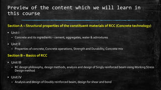 Lecture 1 introduction to concrete as a structural material | PPT