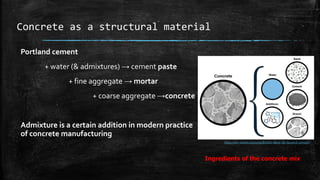 Lecture 1 introduction to concrete as a structural material | PDF