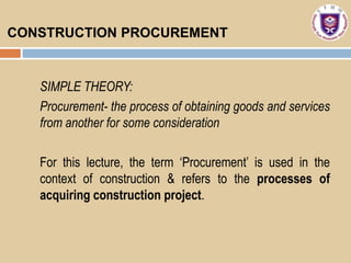 Construction Procurement Process
