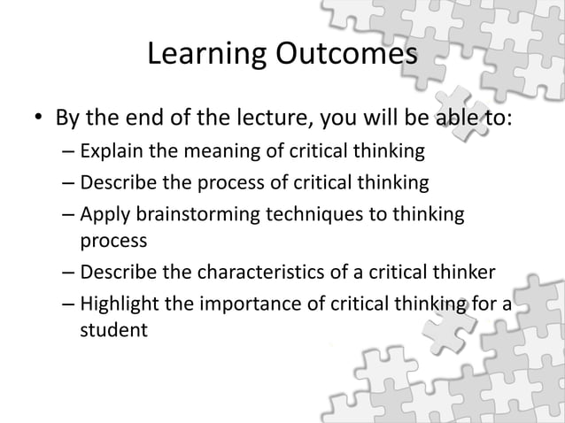 Introduction to Critical Thinking Skills | PPTX
