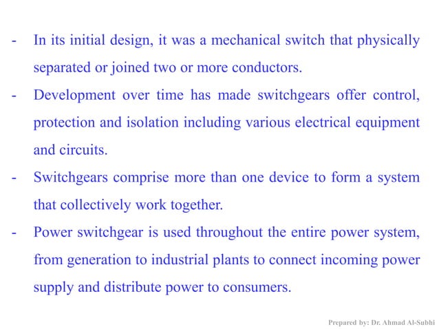 Lecture 1 Introduction To Electrical Switchgear Pdf