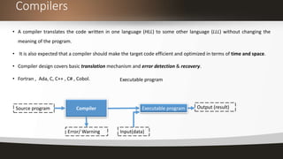 Lecture 1 introduction to language processors | PPT