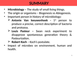 LECTURE 1 - Introduction to Microbiology.pptx
