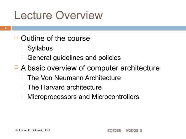 Lecture 1 introduction to microcontroller systems | PPT