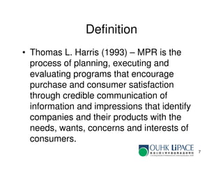 COMM6026 Lecture 1 - introduction to mpr | PPT