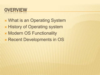 Lecture 1 introduction to operating systems | PPT