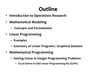 Lecture 1 introduction to or | PPTX